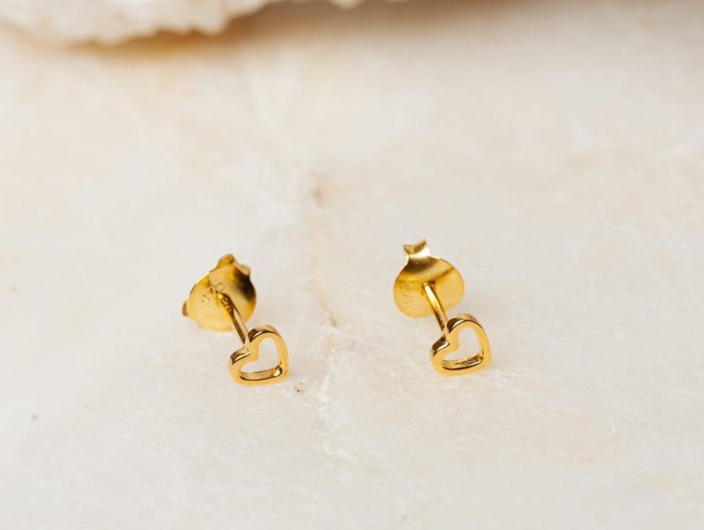 Earstud Heart - gold - Laura Design